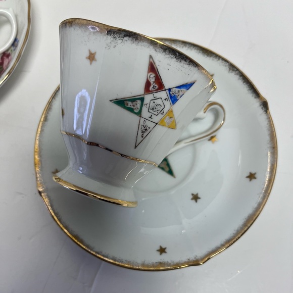 Unique Vintage | Dining | Teacup Saucer Set Masonic Tea Cup And Saucer ...